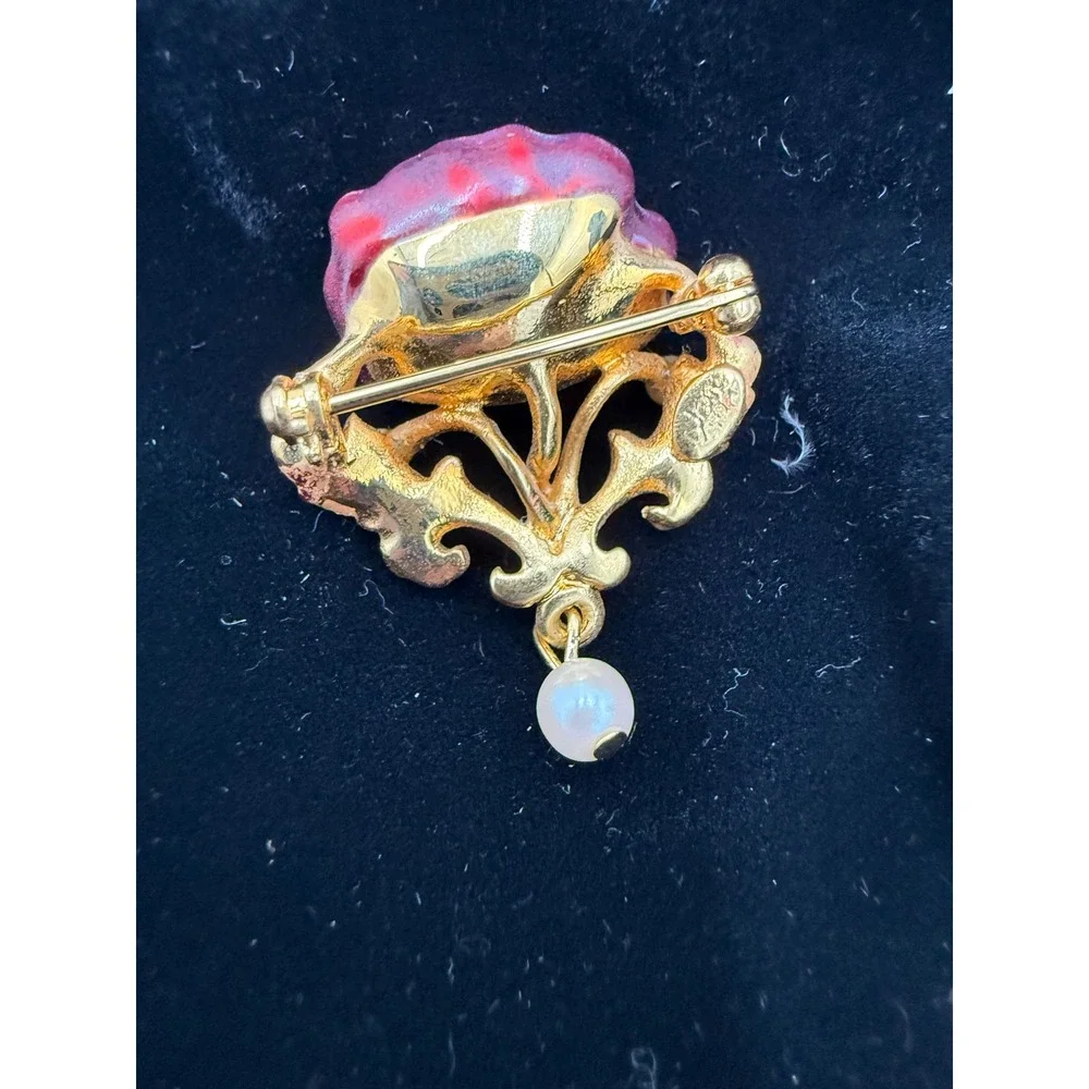 Joan Rivers | Jewelry | Joan Rivers Classics Red Enamel Poppy Flower ...